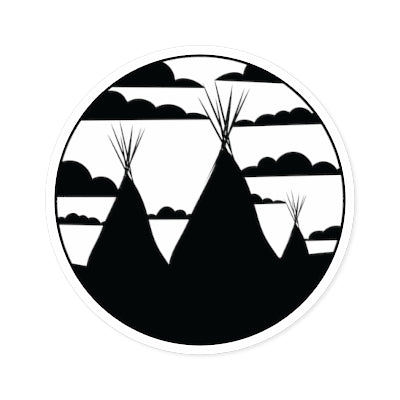Tipi Round Sticker – Pow Wow Nation Shop